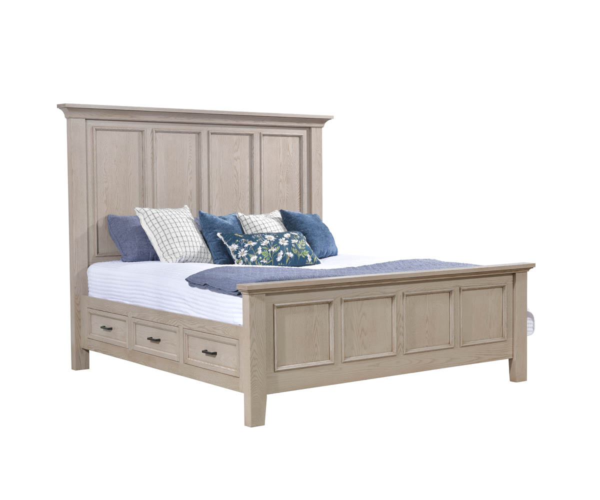 Legacy Village Bed with Storage Rails - Shore Casual Furniture