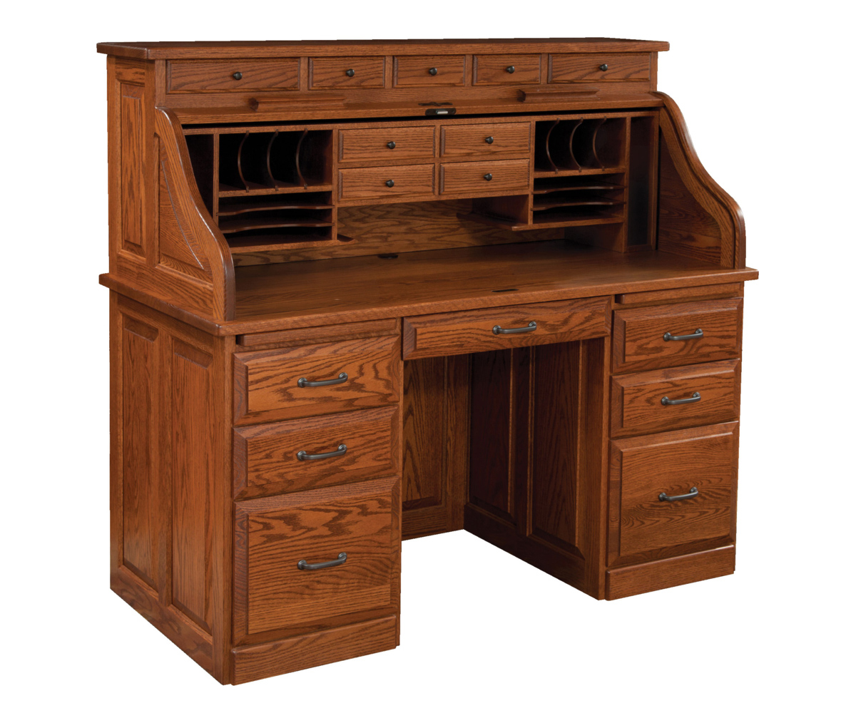 56" Traditional Roll Top Desk - Shore Casual Furniture