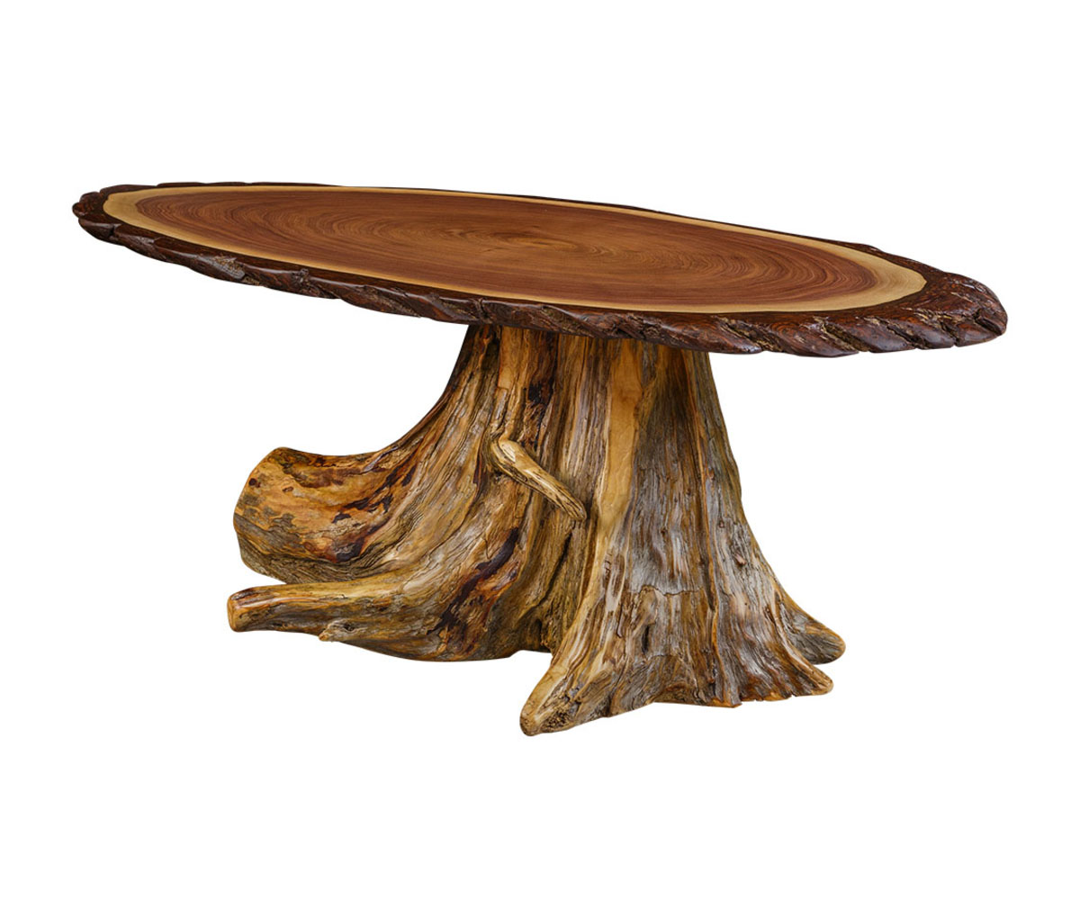 Walnut Swamp Art Coffee Table - Shore Casual Furniture