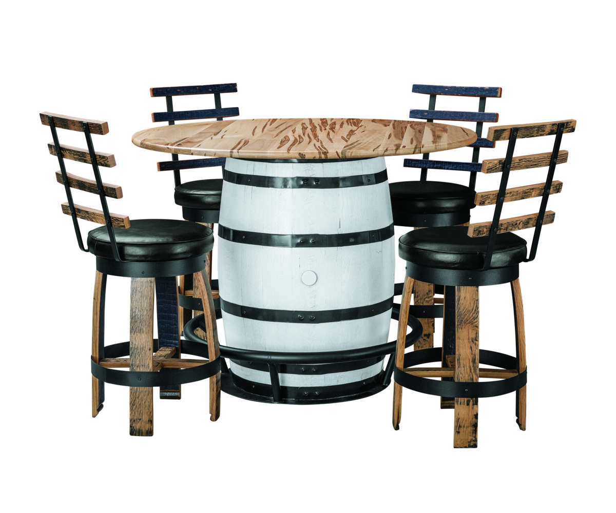 24" Swivel Barrel Bar Chair With Back - Shore Casual Furniture
